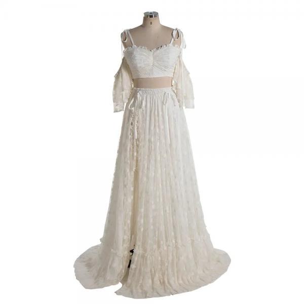 Satin Women's V-neck Short Sleeved Fluffy Open Back Large Bow Tie With ...