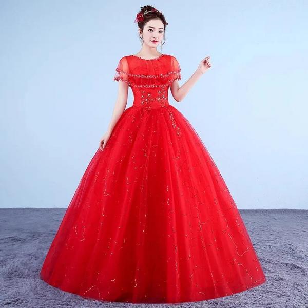 Exquisite Beaded Gown With Intricate Lacy Design on Luulla