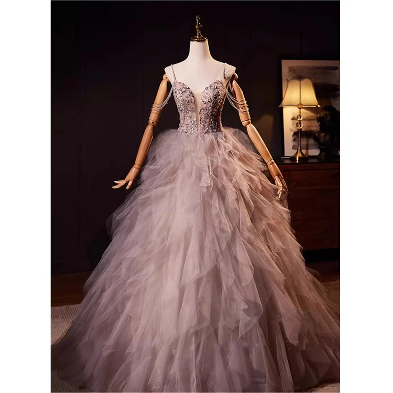 Elegant Tulle Ball Gown With Beaded Bodice on Luulla