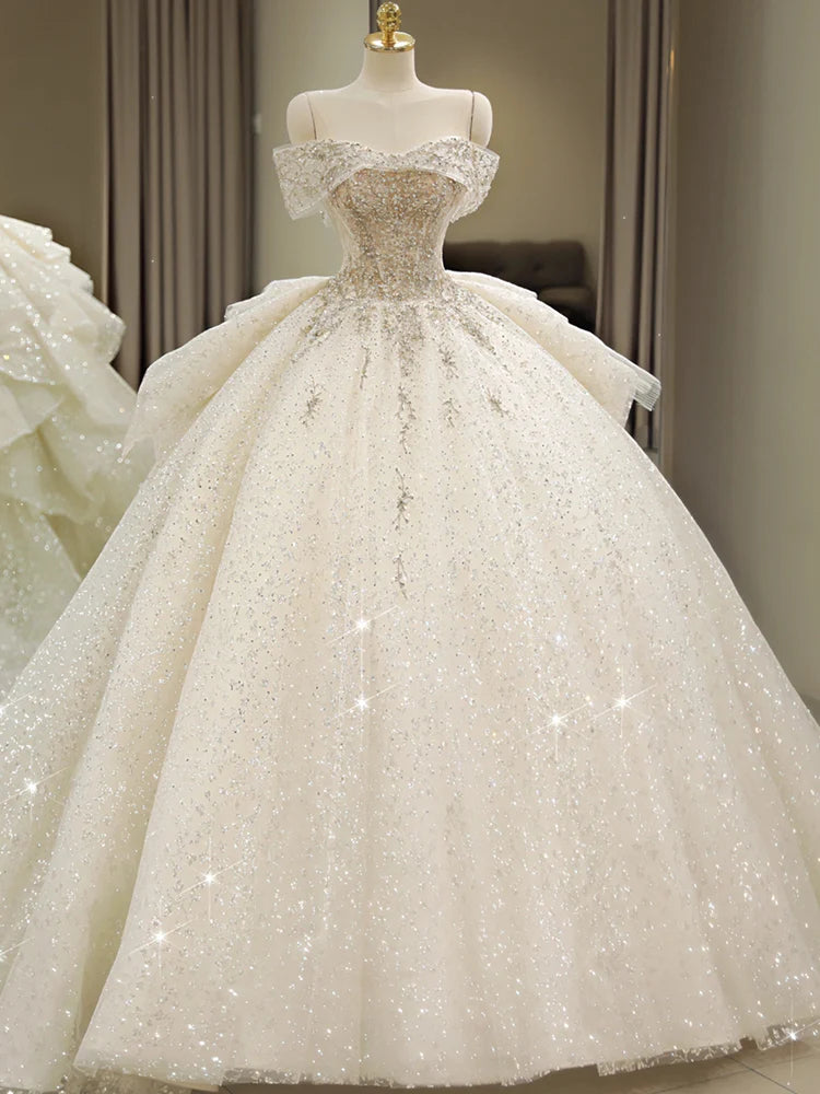 Sparkling Crystal-embellished Ball Gown Bridal Dress on Luulla